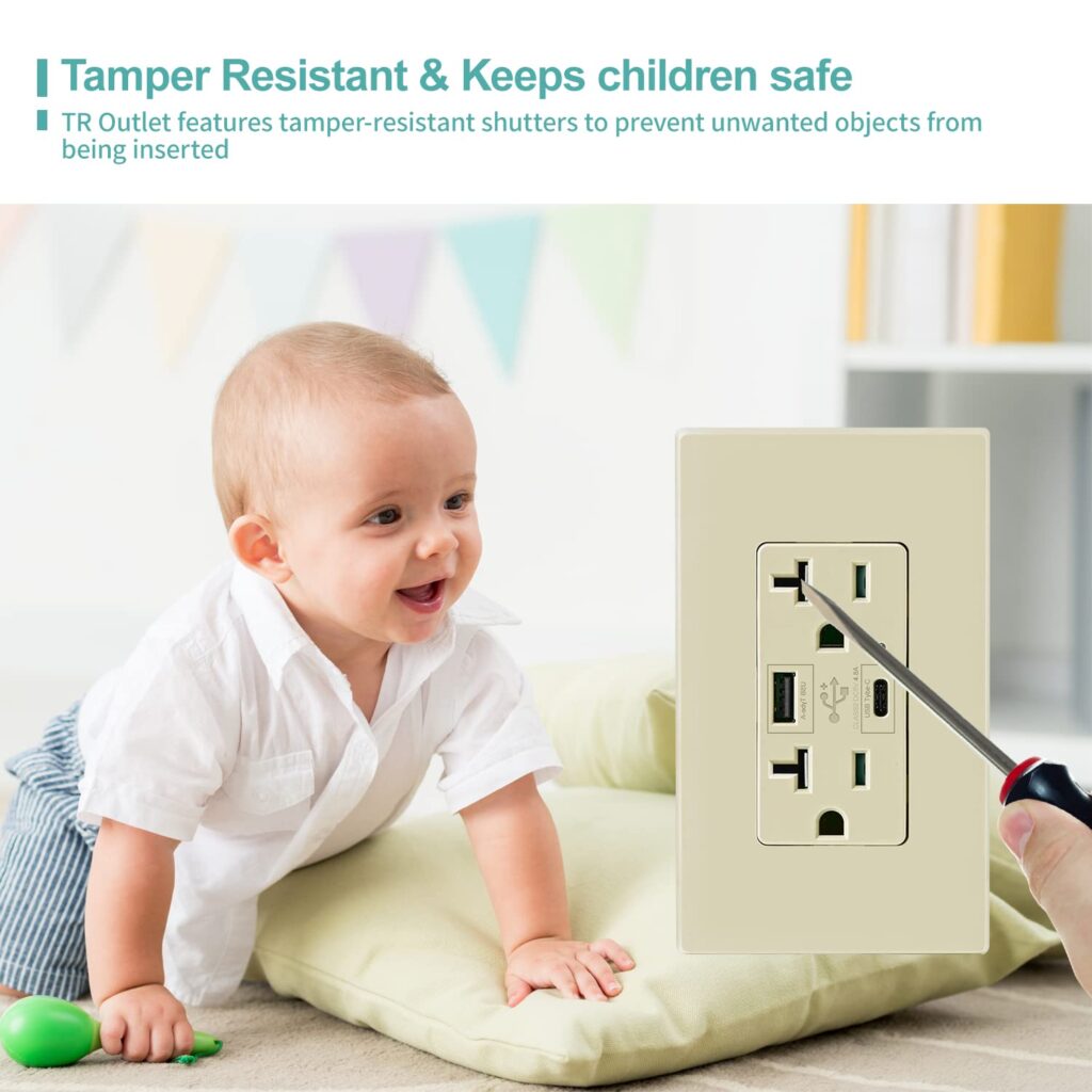 4.8A USB Type C Wall Outlet 20A Ivory – micmi.com